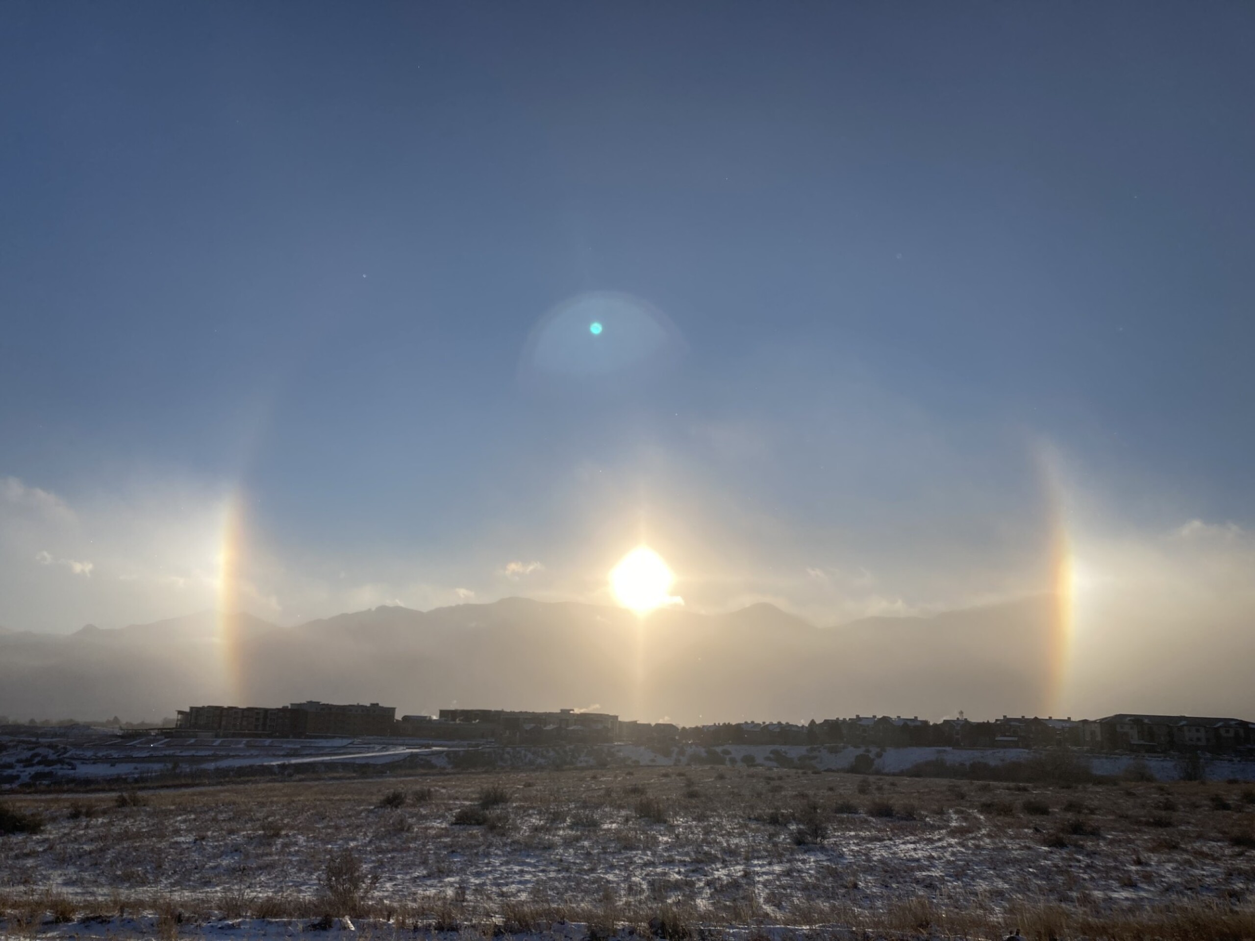 Subzero Temperatures are Creating Light Pillars and Sun Dogs